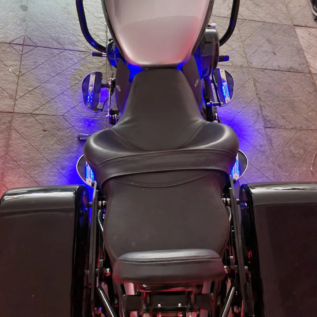 Rider Footboards (For Forward Foot Controls) - Chrome Detail (with LED