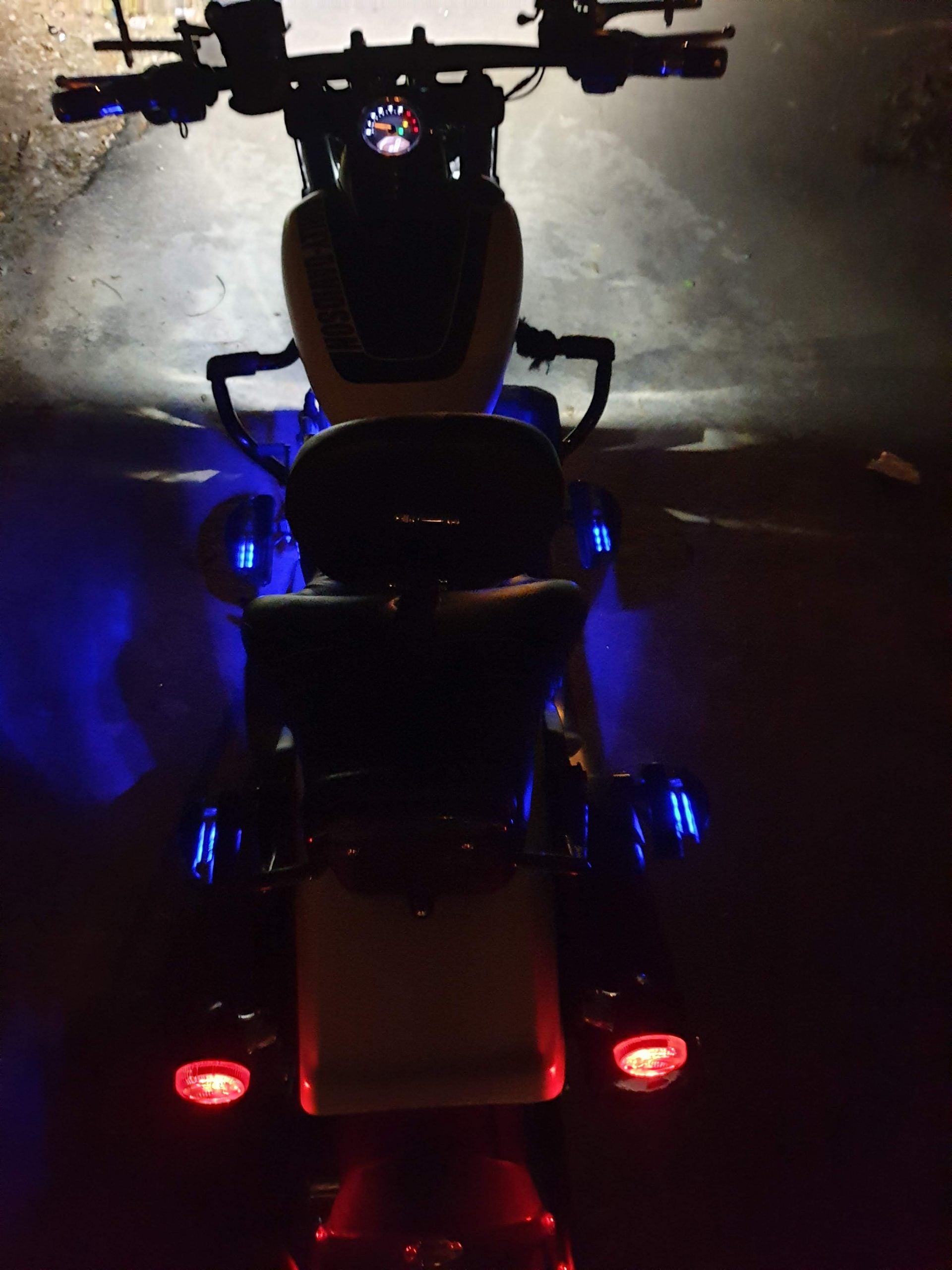 Rider Footboards( For Forward Foot Controls)- Chrome Detail( with LED)